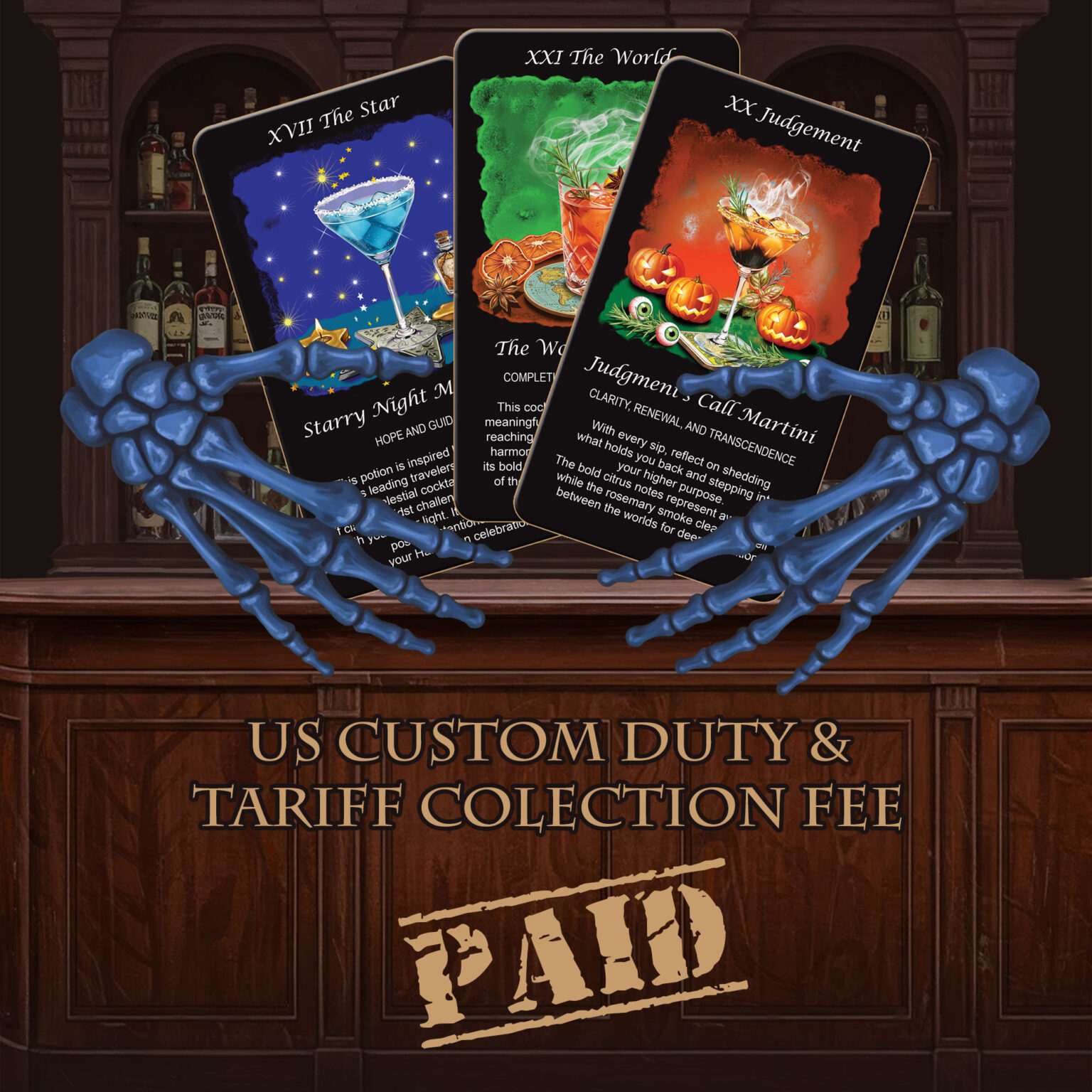 US Customs Duty & Tariff Collection Fee (The Graveyard Bar Tarot ...